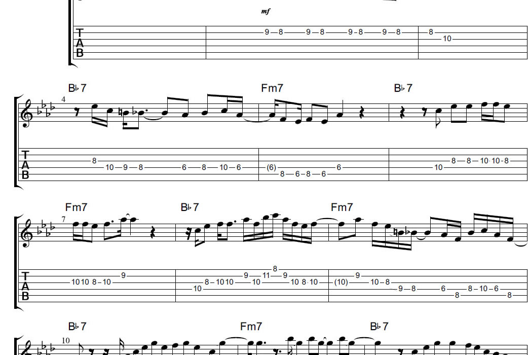 This Masquerade assolo di chitarra di George Benson ORIGINALE IN FA MINORE